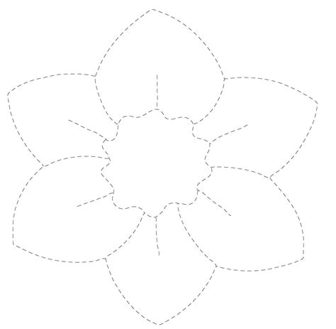 Flower Tracing Coloring Pages Coloringlib
