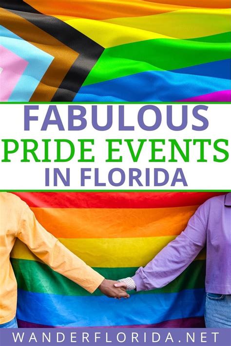 Two People Holding Hands With The Words Fabulous Pride Events In Florida