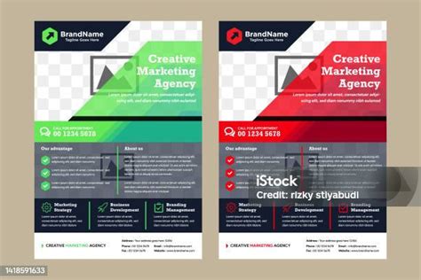 Template Desain Flyer Agensi Pemasaran Kreatif Dalam Tata Letak