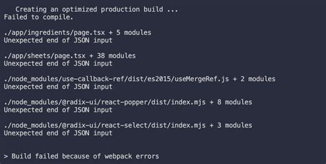 Nextjs Unexpected End Of Json Input Build Nextjs Typescript Stack Overflow