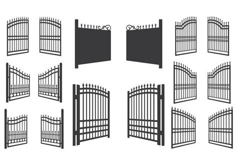 Open Gate Vector Illustration 134519 Vector Art At Vecteezy