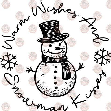 Snowman Kisses Sublimation Transfers Classy Crafts