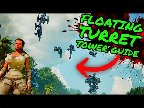 How To Build A FLOATING TURRET TOWER In Ark Survival ASCENDED ASA Turret Tower Guide