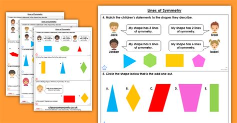 Lines Of Symmetry Homework Extension Year 4 Properties Of Shape