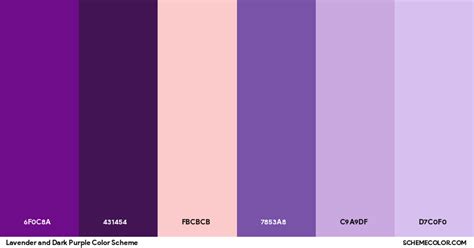 Lavender And Dark Purple Color Scheme Palettes SchemeColor