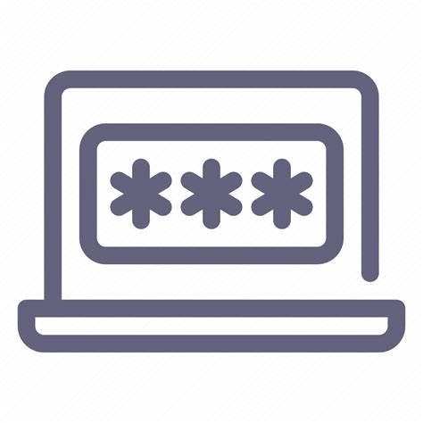 Password Safe Secure Laptop Icon Download On Iconfinder