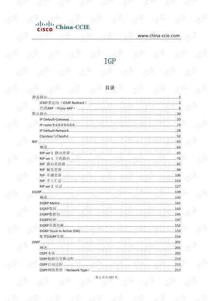 Cisco Igp路由协议深度解析：rip Eigrp Ospf精华 Csdn文库