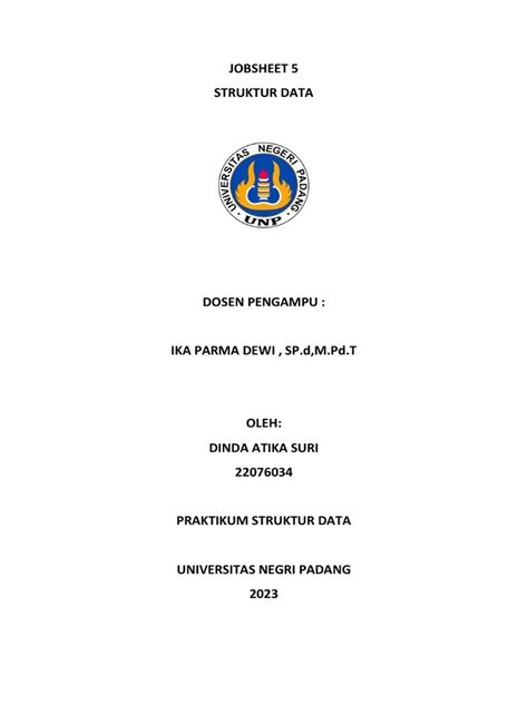05 Struktur Data 22076034 Dinda Atika Suri Tgs 5 Pdf Object
