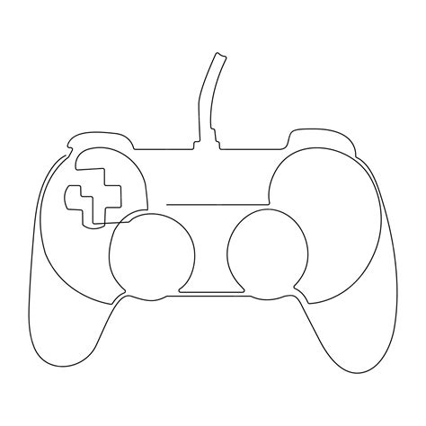Premium Vector Game Controller Continuous Single Line Outline Vector