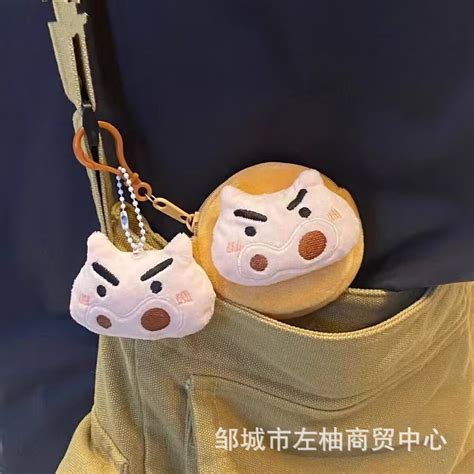 新款毛绒可爱卡通蜡笔小新肥嘟嘟左卫门蓝牙耳机零钱包毛绒耳机包 阿里巴巴