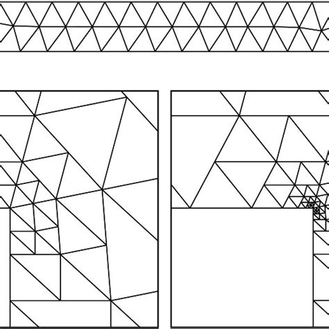 Triangulation Of The Backward Facing Step Domain Before Top And After