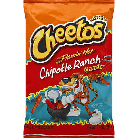 Cheetos Cheese Flavored Snacks Crunchy Flamin Hot Chipotle Ranch 8