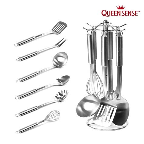 퀸센스 스푼 거품기 면국자 국자 포크 뒤집개 스텐 조리도구 세트 7p 홈플러스 택배배송