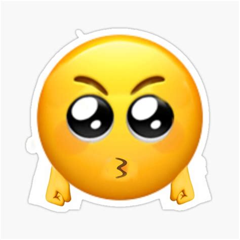 Bratty Pouty Emoji Sticker For Sale By Potatosaladd Redbubble