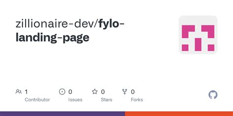 GitHub Zillionaire Dev Fylo Landing Page