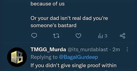 Screen Shot Of Him Using Swear Words To This Guy Bagal Gurdeep And Also