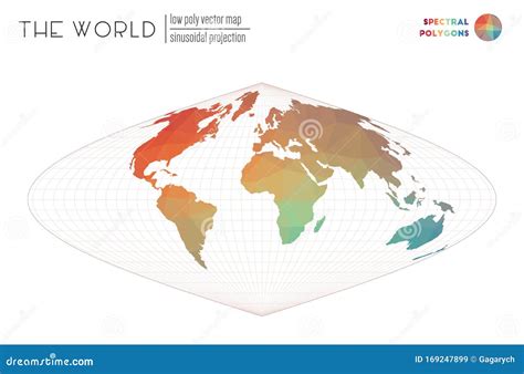Triangular Mesh Of The World Stock Vector Illustration Of Growth