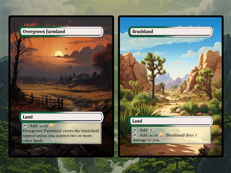 Mtg Selesnya Land Proxy Set Green And White Dual Land Cards Etsy