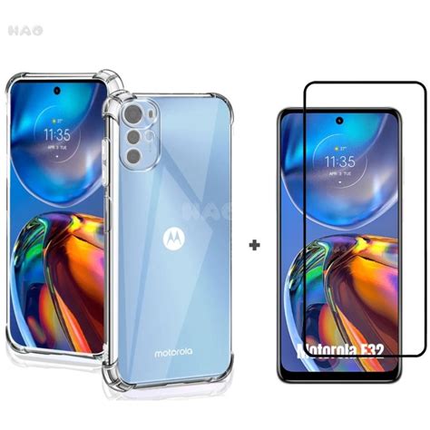 Película Vidro Capinha Para Moto E32 E32s Kit Motorola Capa