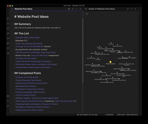 Obsidian Basics λ Ryan Himmelwright Net