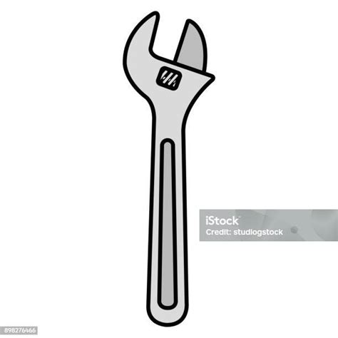 렌치 도구 격리 된 아이콘 강철에 대한 스톡 벡터 아트 및 기타 이미지 강철 개념 개발 Istock