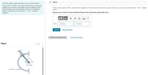 Solved Rod Oa Rotates Counterclockwise With A Constant