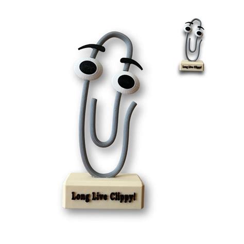 Clippy Desk Decor 7 Inch Nostalgic Microsoft Office Icon Long Live