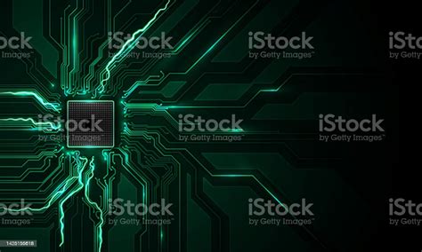 추상 기술 칩 프로세서 배경 회로 기판 및 Html 코드 3d 일러스트 블루 기술 배경 벡터 0명에 대한 스톡 벡터 아트 및