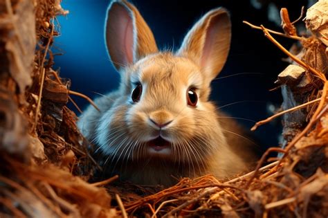 Premium AI Image Rabbit In The Forest