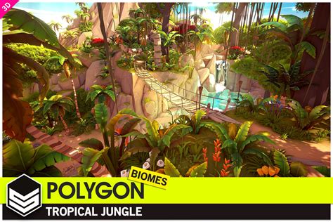 Polygon Tropical Jungle Nature Biomes Low Poly 3d Art By Synty Model