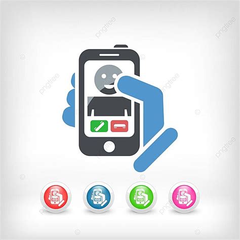 Smartphon Incoming Call Icon Touchpad Interface Mobile Vector Touchpad