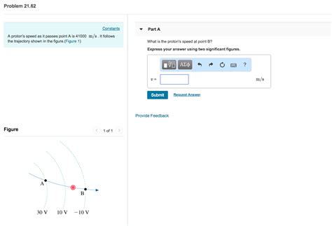 Solved Problem 21 62 Constants Part A A Proton S Speed As It Chegg Com