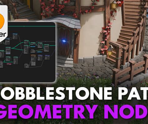 Artstation Blender 4 Cobblestone Path Geometry Node Resources