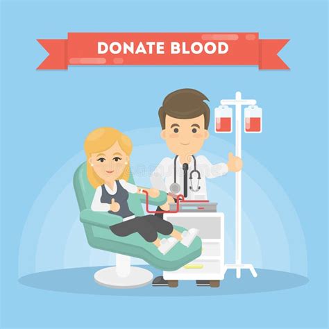 Blood Donation Concept Illustration Stock Vector Illustration Of