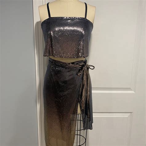 Sequin Skirt And Top Set Etsy