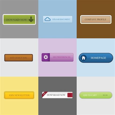 Premium Vector Web Button Collection With A Lot Of Variation And Style