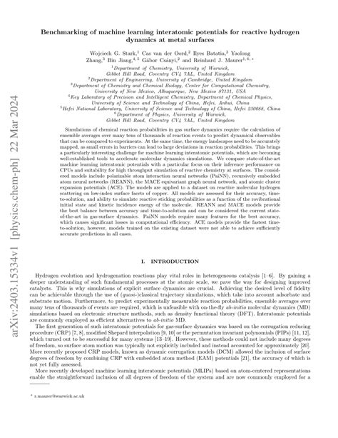 Pdf Benchmarking Of Machine Learning Interatomic Potentials For