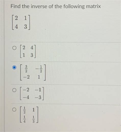 Solved Find The Transpose Of The Following Matrix Chegg Com