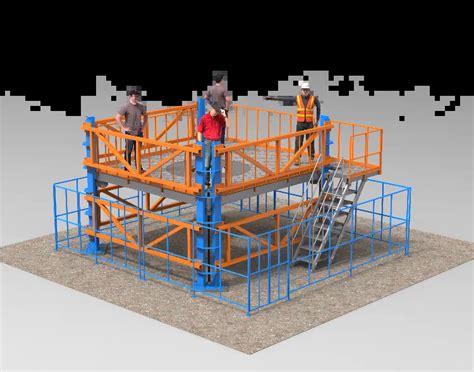 Four Post Vertical Assembly Platform Gradin