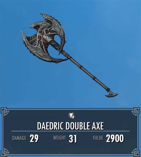 Daedric Double Axe Legacy Of The Dragonborn Fandom