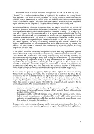 UNCERTAINTY ESTIMATION IN NEURAL NETWORKS THROUGH MULTI TASK LEARNING PDF