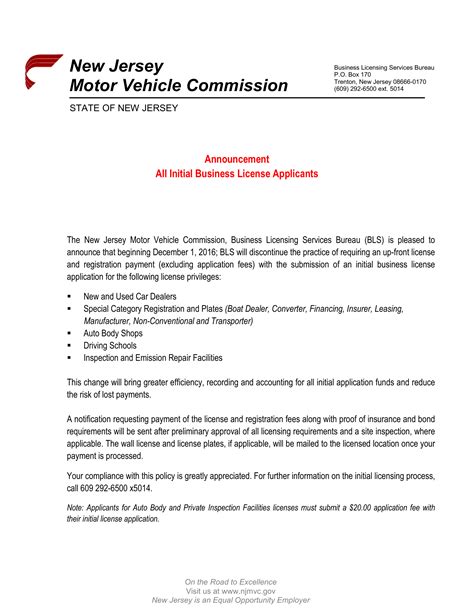 NJ MVC Form Сhecklist for items for a initial driving school Forms