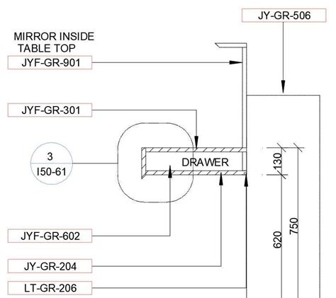 Autocad Drawing Section Detail Of Drawer