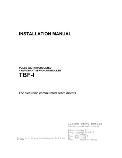 Manual Motion Control Systems