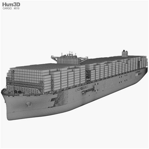 Jacques Saade Class Container Ship 3d Model Download Cargo Ship On