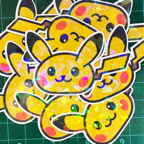 Pikachu Vinyl Sticker A Pokemon Sticker For Water Bottles And Laptops