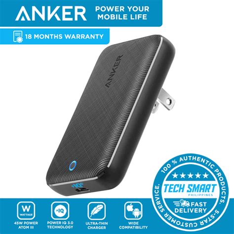 Anker 45W Ultra-Slim Fast Charger for Travel, PowerPort Atom III 45W ...