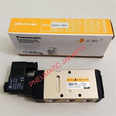 jual solenoid valve s5241 15 vf6120 e2 e4 coil socket emc pneumatic