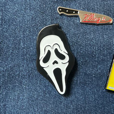 Ghostface Pin Ghostface Killer Scream Enamel Pin Horror Movie Pin Etsy