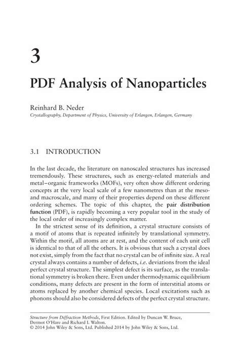 Pdf Structure From Diffraction Methods Brucestructure From